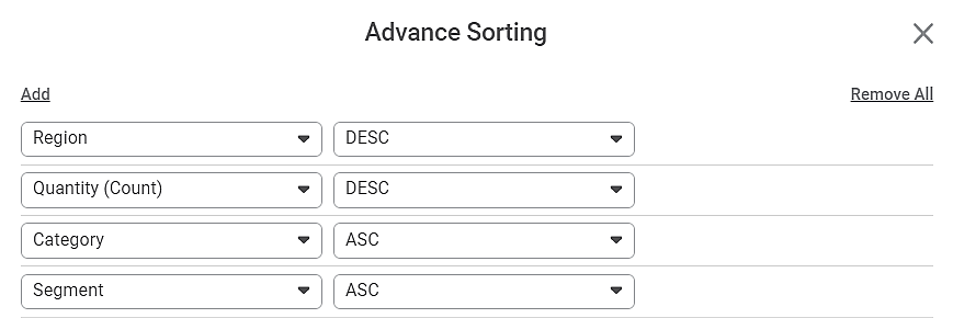 Sorting Data in Widgets